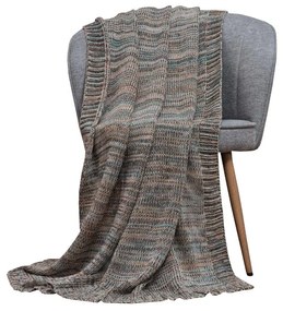 SCANquilt pletený pléd MELANGE melír pastelová střední 130 x 200 cm