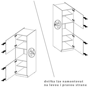 Kuchyňská linka STILO bs | 285x167 | bílá/šedá