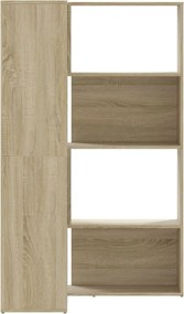 Rohová knihovna 4patrová dub sonoma 85 x 85 x 140 cm kompozit 3307812