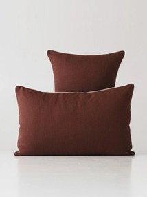 Sada lněných povlaků na polštáře Chocolate White, 2 díly
