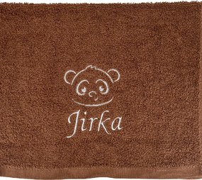 Ručník Panda s vlastním jménem nebo textem Barva: Černá, Velikost ručníku: 30x50cm