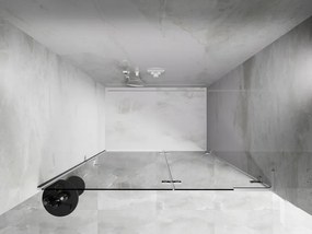 Mexen Lunar L, pravé otočné sprchové dveře 140 cm, 8mm čiré sklo, bílý profil, 834L-140-000-20-00-P