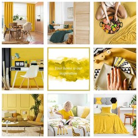 Záclona 140x250 Lili honey ready na velurové smyčce s působivým vlnitým reliéfem Eurofirany
