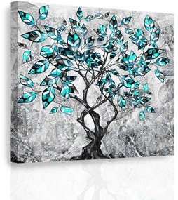 Obraz strom v mozaice Blue Velikost (šířka x výška): 50x50 cm