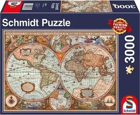 SCHMIDT Puzzle Historická mapa světa / 3000 dílků / od 12 let