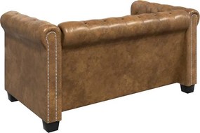 vidaXL Chesterfield sada 2místné a 3místné pohovky [274322] Barva: Hnědá