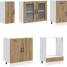 8dílná sada kuchyňských skříněk "Kalmar" dub artisan kompozit 3314810