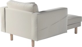 Potah na IKEA Norsborg šezlong s loketními opěrkami barva šedá látka sametová