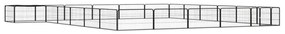 24panelová ohrádka pro psy černá 100 x 50 cm práškovaná ocel