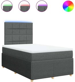 Box spring postel s matrací tmavě šedá 120x190 cm textil 3294296