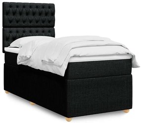 Box spring postel s matrací černá 90x190 cm textil 3291920