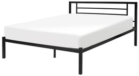 Kovová postel 140 x 200 cm černá CUSSET Beliani