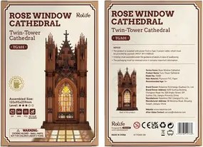 RoboTime 3D dřevěná skládačka Katedrála Twin Tower / 3D puzzle / LED o