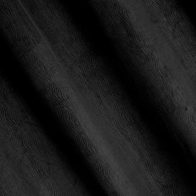 ZATEMŇOVACÍ ZÁVĚS NA KROUŽCÍCH LILI 140X250 CM ČERNÁ