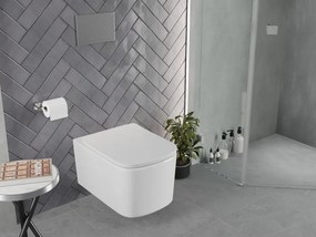 Mexen Vivo miska wc Rimless Tornado s pomalu padací deskou slim, duroplast, bílý lesk - 30610200T