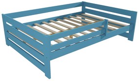 Vomaks Dětská postel DP 025 XL se zábranou Rozměr: 120 x 200 cm, Barva: barva modrá