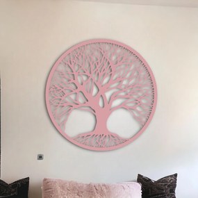 Strom života 12 - kovový obraz na zeď Velikost: 100cm, Barva: Pink