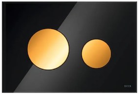 Tece TECEloop - Ovládání splachování, černé sklo/zlatá 9240658