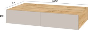Psací stůl 100 cm dub apalačský / kašmír Space