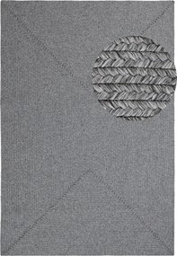Kusový koberec Braided 105551 Light Grey – na von aj na doma, 120x170, šedá, chodba / predsieň, Hanse Home