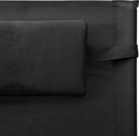 vidaXL Zahradní lehátka 2 ks textilen [310509] Barva: Černá a šedá