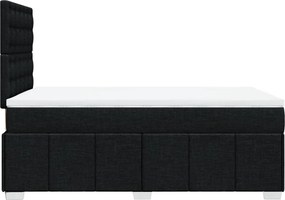 Box spring postel s matrací černá 120x200 cm textil 3291651