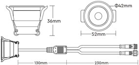 Miboxer LED voděodolné bodové světlo Mi-light, jas, 3W, SL1-12