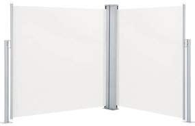 vidaXL Zatahovací boční markýza / zástěna krémová 140 x 600 cm