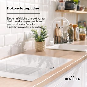 Klarstein Delicatessa 70 Hybrid, vestavná indukční varná deska, 4 zóny, 7000 W, sklokeramika