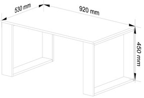 Konferenční stolek Nox dub artisan/černý