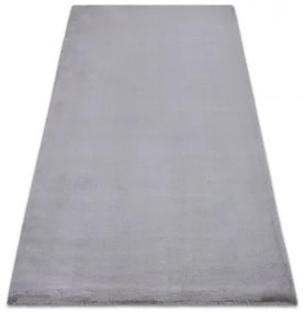koberec BUNNY stříbrný, imitace králíčí kožešiny velikost 140x190 cm | krásné koberce cz