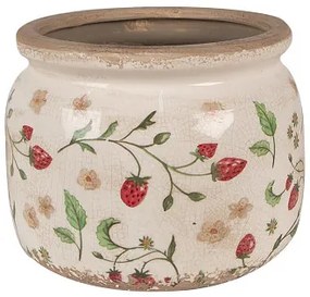 Keramický květináč WILD STRAWBERRIES Clayre &amp; Eef 6CE1632L