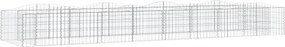 Klenutý gabion vyvýšený záhon 600x100x50 cm pozinkované železo 153552