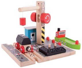 Bigjigs Rail Uhelný dok s jeřábem