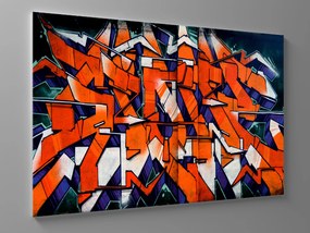 Obraz oranžové graffiti Rozměr: 120 x 80 cm
