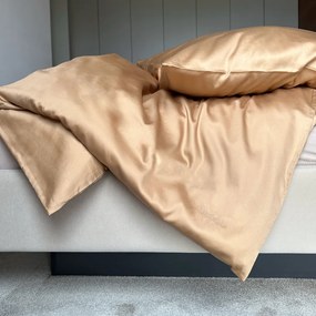 HEDDA Povlečení bavlněný satén Laila cinnamon rozměr: povlak na polštář 70 x 90 cm