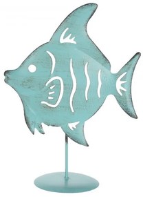 Ryba na podstavci - tyrkysová 17x24 cm