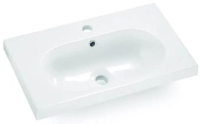 Bathco 0516 - Zápustné umyvadlo ICE 60x35 cm pryskyřice/bílá