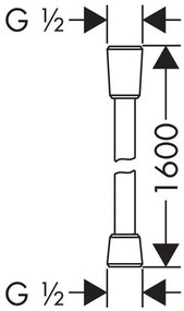 Hansgrohe Isiflex sprchová hadice 160 cm, chrom 28276000