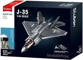 Sluban Model Bricks M38-B1186 Stealth Aircraft Metal J-35S / LEGO - ko