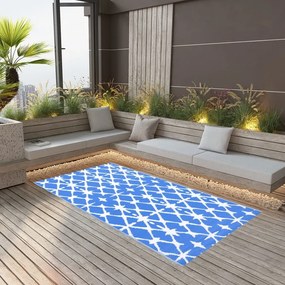 vidaXL Venkovní koberec ARAKIL 190 x 290 cm PP [317001] Barva: Modro-bílá