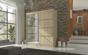 Posuvná skříň s zrcadlem GILTON 200