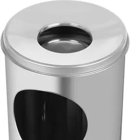 ALDA Cigarette Pillar 15 l matná / Odpadkový koš s popelníkem / nerezo