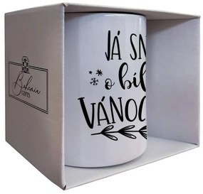 Bohemia Gifts Vánoční hrnek - Já sním o bílých Vánocích, 350 ml