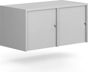 Nástavba pro skříně FRAME, 2x dveře, 872 x 450 x 427 mm, cylindrický zámek, šedá