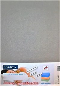 Veratex Jersey prostěradlo jednolůžko 90x200/15 cm (č. 4-šedá) 90 x 200 x 15 cm Jersey