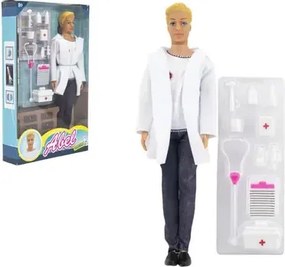 TEDDIES Panáček doktor s doplňky / 30 cm / plast / od 3 let