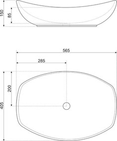 Novoterm Keramické umyvadlo na desku NV-KR-901