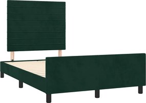 Rám postele bez matrací tmavě zelené 120x190 cm samet 3270587