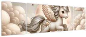 Obraz - Jednorožec v oblacích (170x50 cm)
